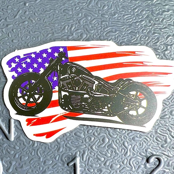Hand Crafted | Other | Usa Patriotic Biker Motorcycle Rider Sport Bike ...